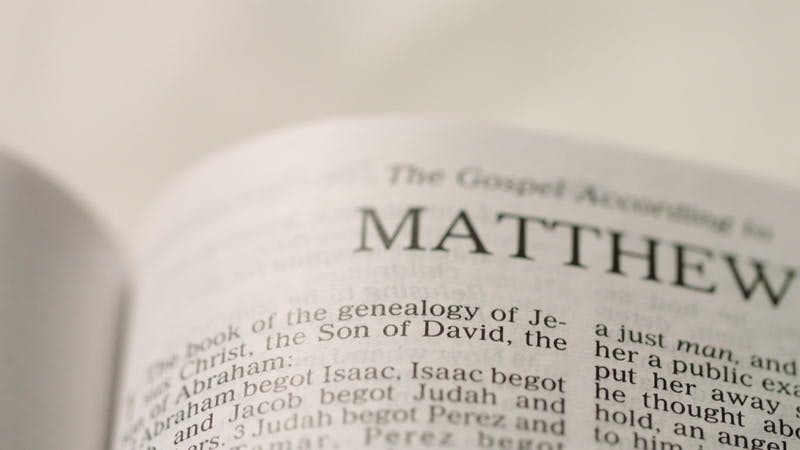 Text, Gospel, Matthew, New Testament by Robbie Fatt – Stock Footage ...