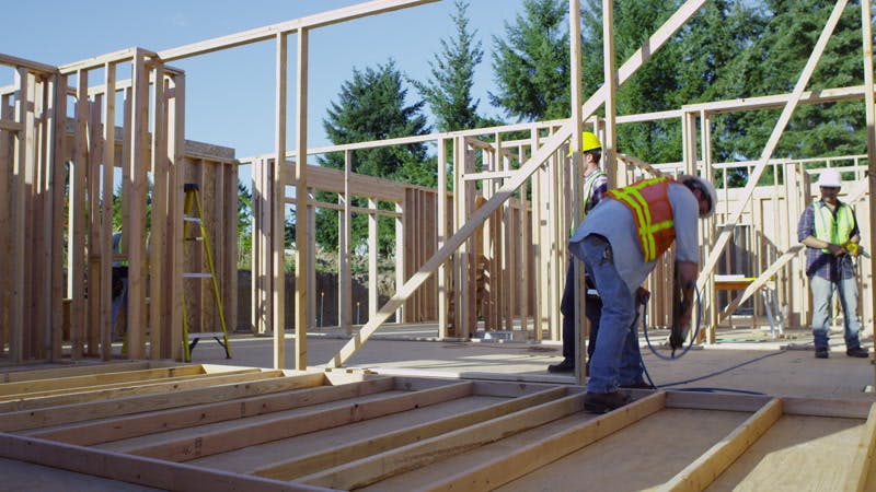 Wood Frame, Framing Nailer, Beam, Fastening by Via Films – Stock ...