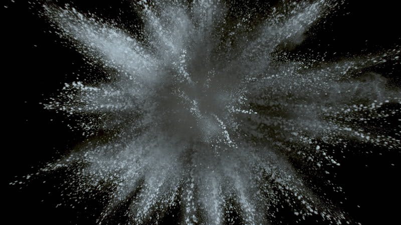 Explosion, Phantom, Particles, Black Background by Via Films – Stock ...