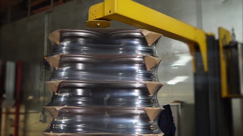 Factory, Wheels, Wrap, Plastic by Polina Borisova – Stock Footage | Artlist