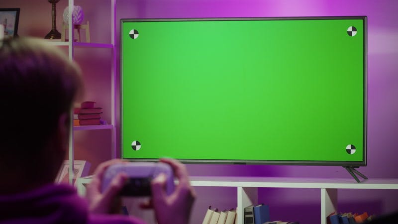 Television, Green Screen, Gaming, Playing by Eleven Studio – Stock ...
