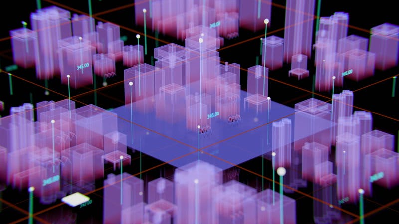Holographic, Buildings, Purple, Infographics by Finn Moeller – Stock ...