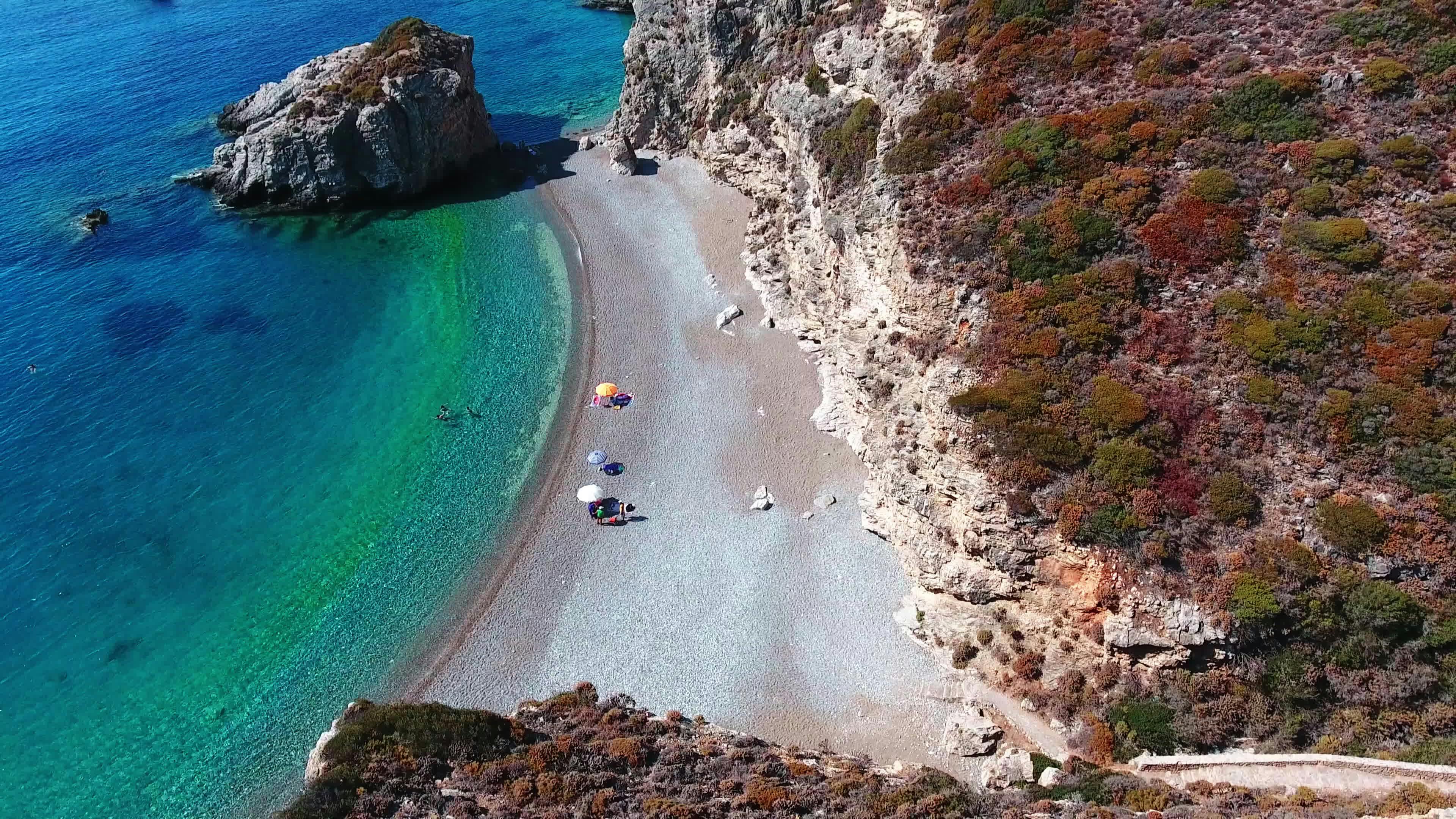 Discover beach-and-village-at-kythira-island, a story-driven footage ...