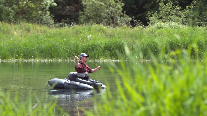 Fishing, Angler, Fisherman, Pontoon Boat by Via Films – Stock Footage | Artlist