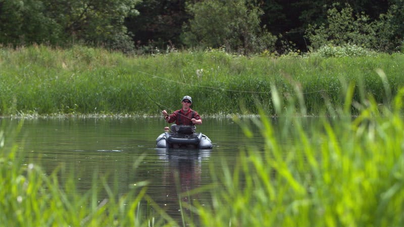 Fly Fishing, Boat, Pontoon Boat, Fisherman by Via Films – Stock Footage | Artlist