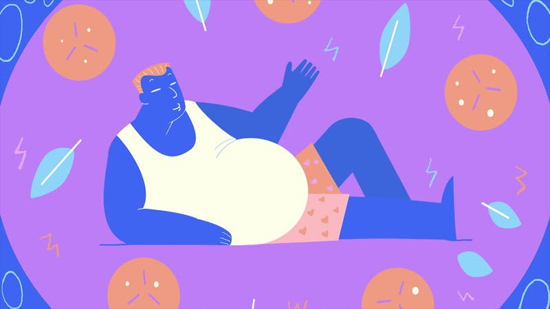 Fat, Purple Background, Pizza, Man by Jade Xuan Wu – Stock Footage ...