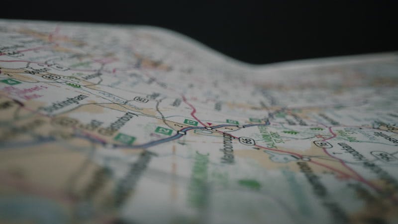 Roadmap, Studio Shot, Pages, Geography by Chuck Cascio – Stock Footage ...