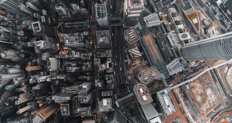 Skyscraper, Rooftop, Buildings, Aerial by Timelab Pro – Stock Footage ...