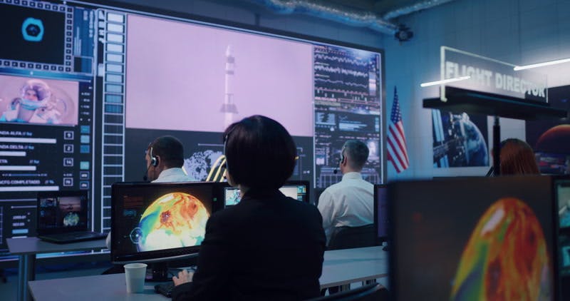 Control Center, Spaceflight, Launch, Astronaut by Frame Stock Footage ...