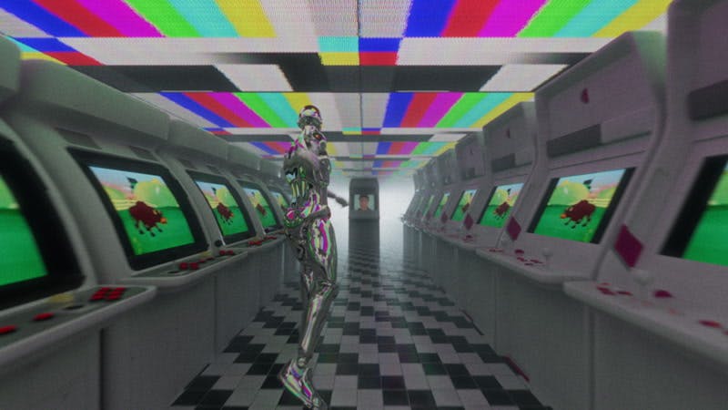 Computer, Cgi, Down The Aisle, Tv Screen by Jordan Clarke – Stock ...