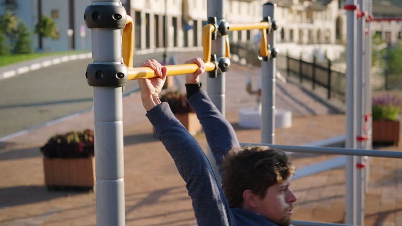 Workout, Town, Clap Pull Ups, Exercising by Polina Borisova – Stock ...