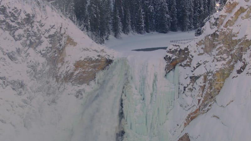 Cliffs, Snow, Gushing, Water by Tanner Fowler – Stock Footage | Artlist