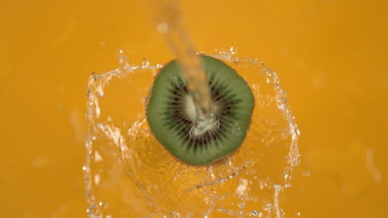 Drops, Yellow Background, Spin, Water Splash by Via Films – Stock ...