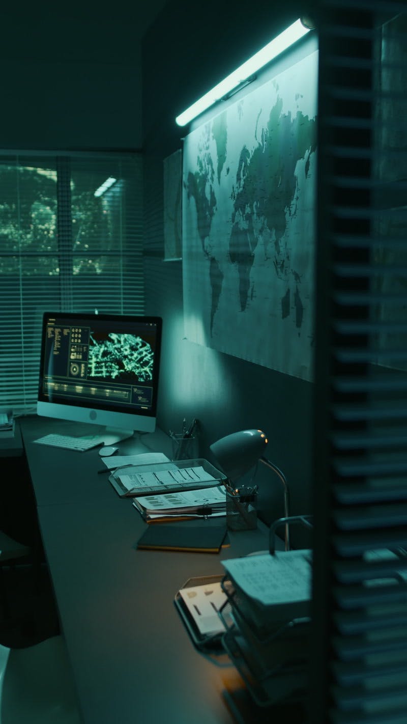 Command Center, Computer, Map, Vertical by Pressmaster – Stock Footage ...