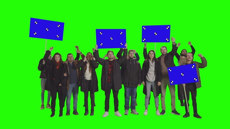 Protest, Green Screen, Standing, Signs by Videophilia – Stock Footage ...
