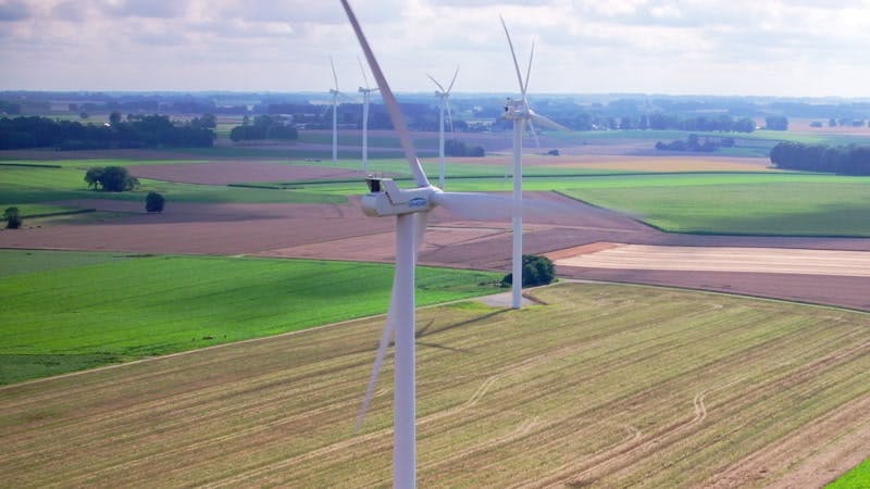 Farm, Normandy, Wind Turbines, Trees by Dominick Anskis – Stock Footage ...
