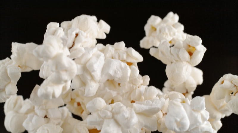 Popcorn, Snack, Black Background, Flying by Phantom Gravity – Stock ...