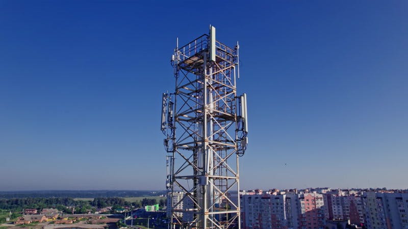 Antenna, Tower, Telecommunication, Suburbs by Denys Hrishyn – Stock Footage