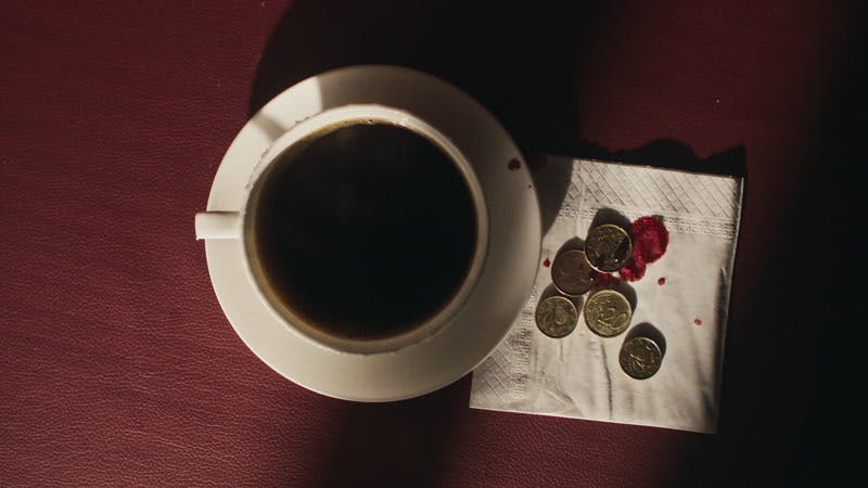 Black, Blood, Coins, Mug by Omri Ohana – Stock Footage | Artlist