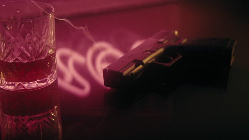 Smoking, Gun, Old Fashioned, Neon Sign by Omri Ohana – Stock Footage ...