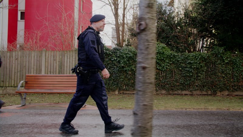 Policeman, Walking, Street, Police by Luca Amhofer – Stock Footage ...