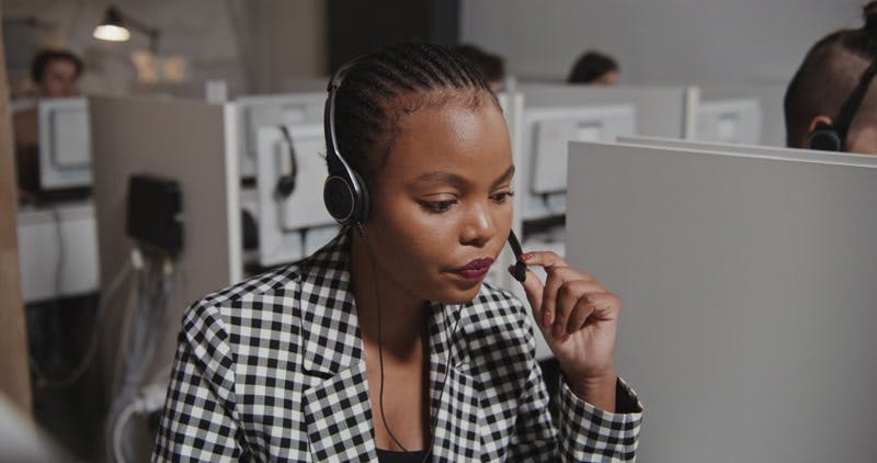 Worker, Phonecall, Headset, Call Center by M-ART production – Stock ...