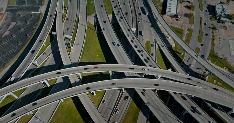 Highway, Bridges, Top Shot, Cars by Denys Hrishyn – Stock Footage | Artlist