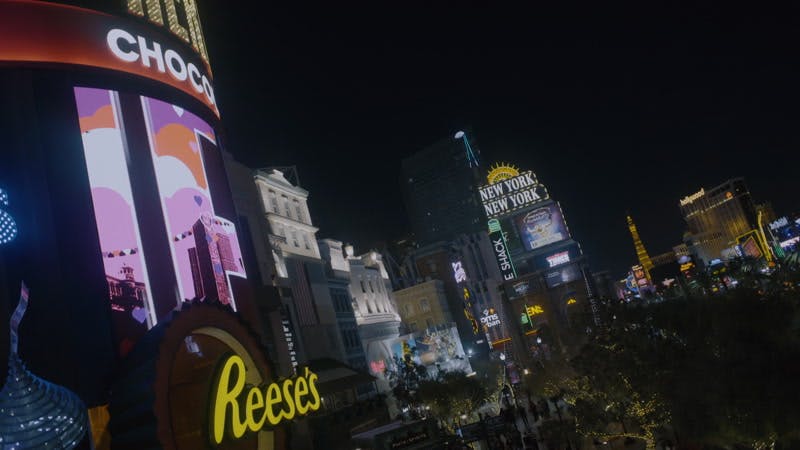 80s, Las Vegas, City Lights, Neon Signs by Pierre Saba-Aris – Stock ...