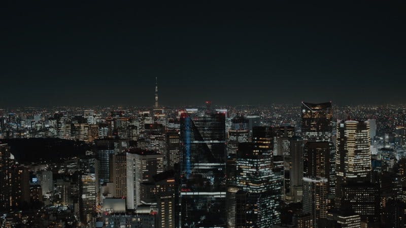 Lights, City, Skyscrapers, Japan by Pierre Saba-Aris – Stock Footage ...