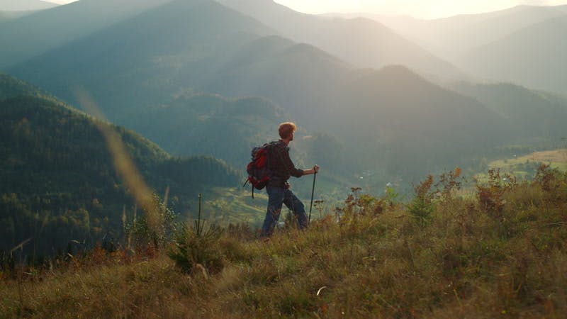 Mountain, Man, Walking, Landscape by Stockbusters – Stock Footage | Artlist