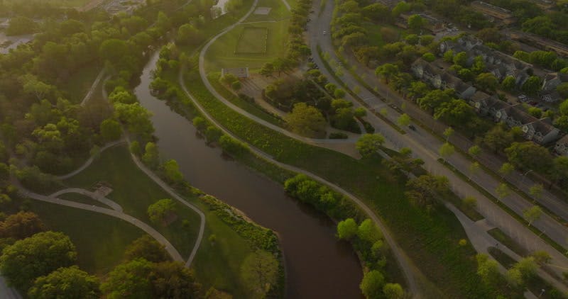 Downtown, River, Drone, Park by Tanner Fowler – Stock Footage | Artlist