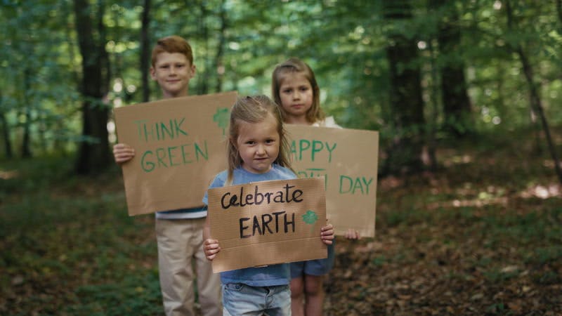 Looking At Camera, Forest, Signs, Holding by Gpoint Studio – Stock ...