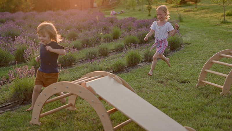 Running, Playing, Garden, Wooden Playground by Cinematic Vision – Stock ...
