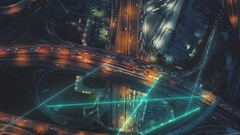 Infographics, Cars, Top Shot, Laser Rays by 21 Aerials – Stock Footage ...