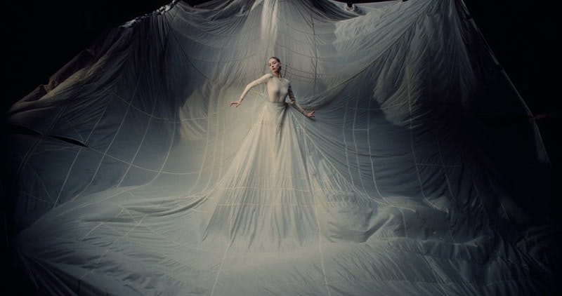 Ballerina, Dancing, Fabric, Dramatic Light by Eugene Nikitin – Stock ...
