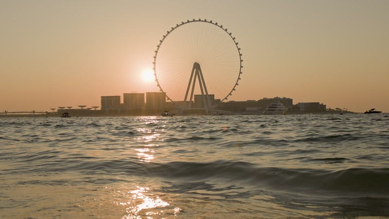 Sun, Ferris Wheel, Dubai, Waves by Cinematic Vision – Stock Footage ...