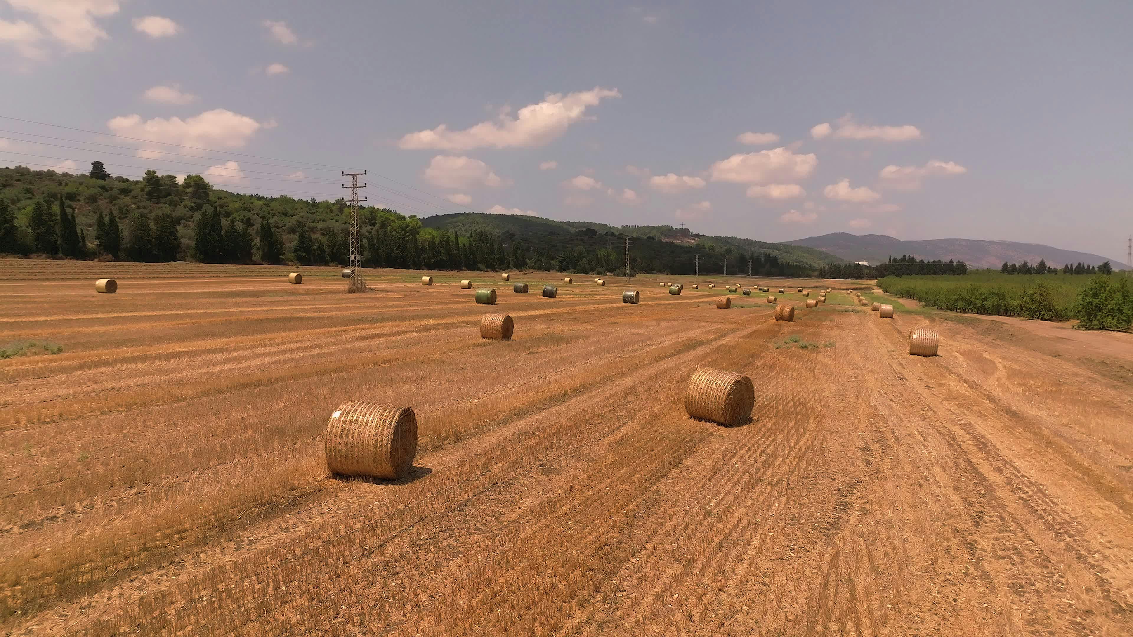 Discover Round Hay Bales Aerials, a story-driven footage | Artlist