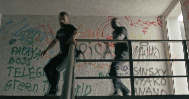 Chasing, Cops, Graffiti, Staircase by LACOFILMS – Stock Footage | Artlist