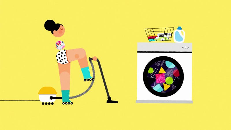 2d, Animated, Washing Machine, Woman by Nasiba Alhusain – Stock Footage ...