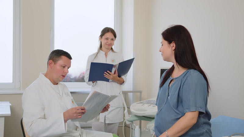 Gynecologist, Clinic, Pregnant, Folder by Felbaba Volodymyr – Stock ...
