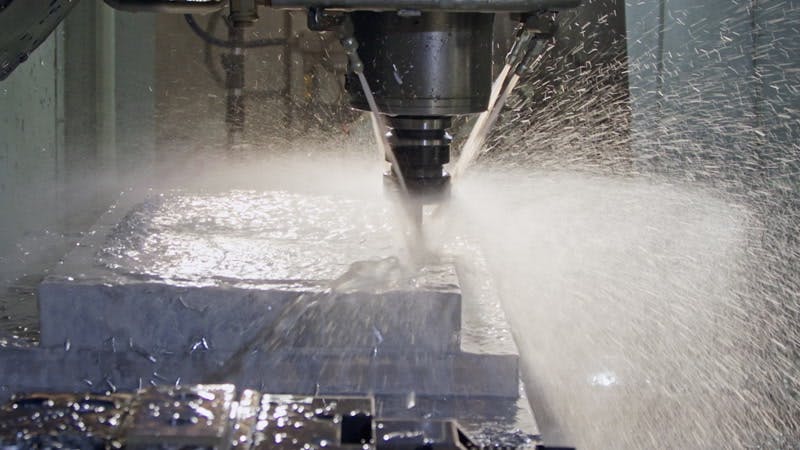 Drilling, Spinning, Drill, Spraying Coolant by The Stock Studio – Stock ...