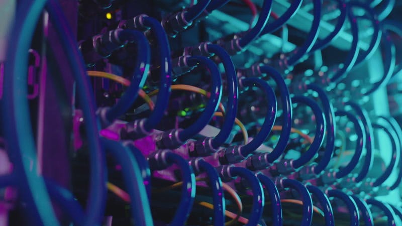 Cables Data Center Server Room Computer System By Annastills Stock Footage Artlist