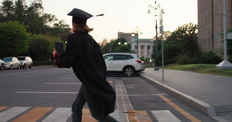 Woman, Graduation Gown, Graduation, Street by Danil Nevsky – Stock ...