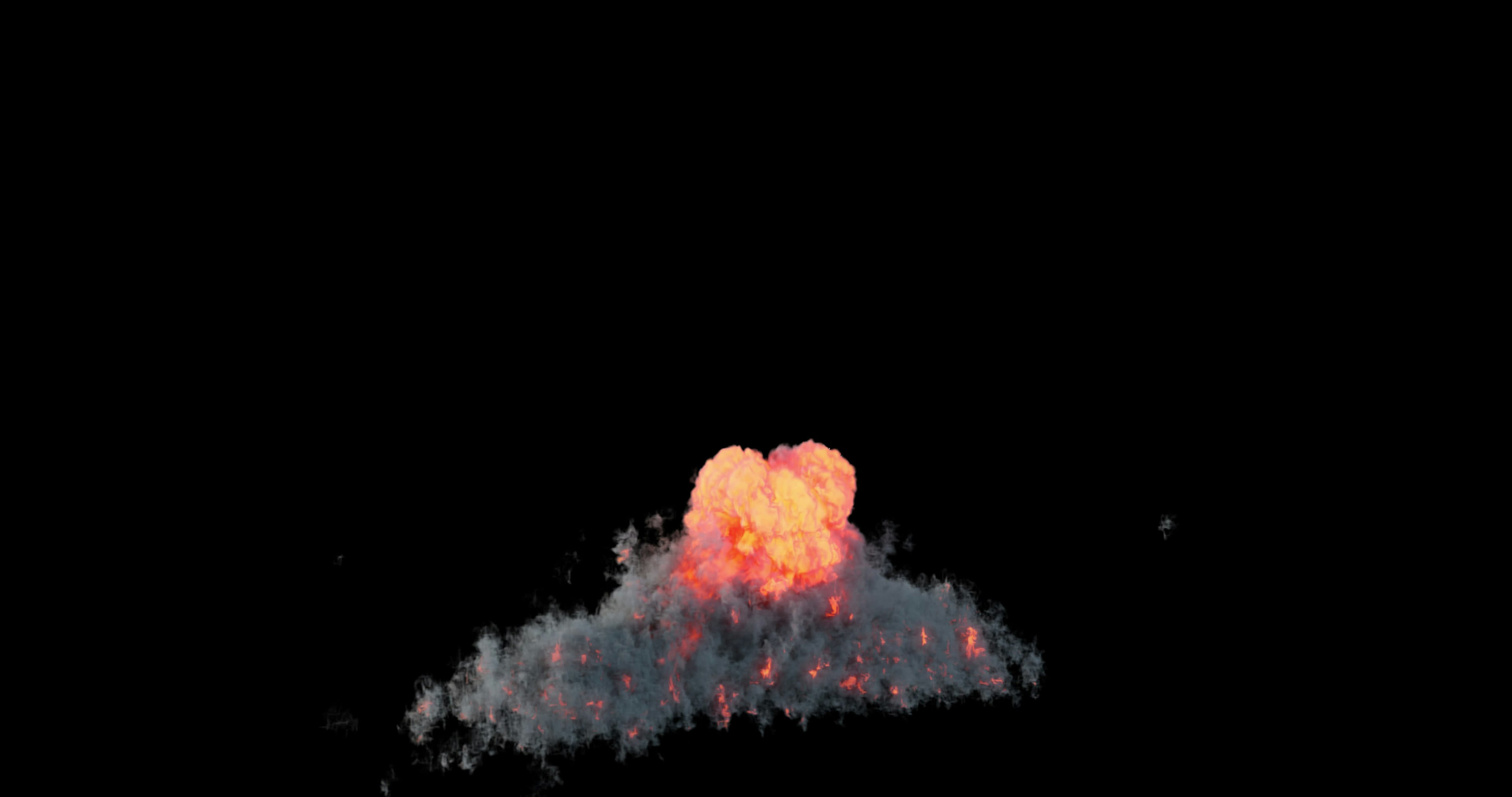 explosion with alpha