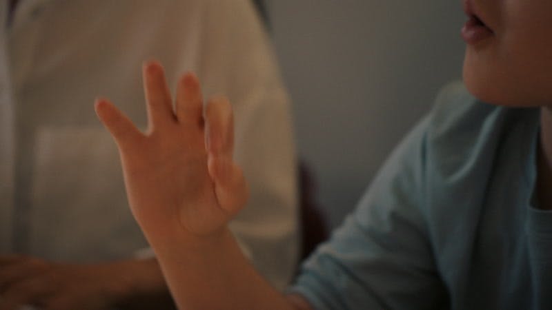Dinner Table, Boy, Talking, Hand Signals by Azulroto – Stock Footage ...
