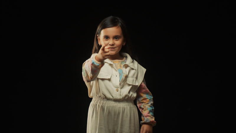 Girl, Sign Language, Portrait, Looking At Camera by Azulroto – Stock ...