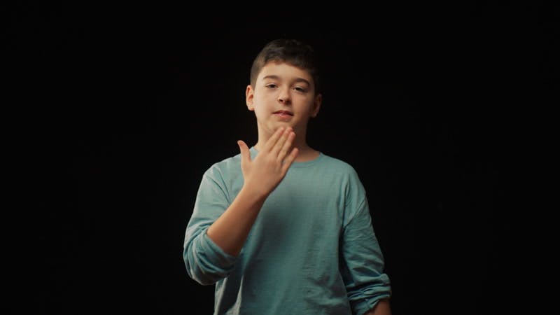 Boy, Sign Language, Portrait, Looking At Camera by Azulroto – Stock ...