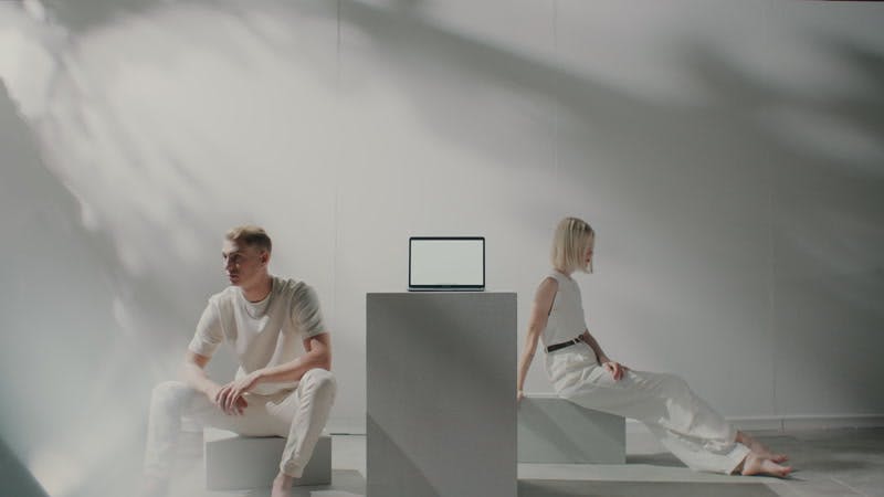 Laptop, Cube, Pose, White by Ira Belsky – Stock Footage | Artlist