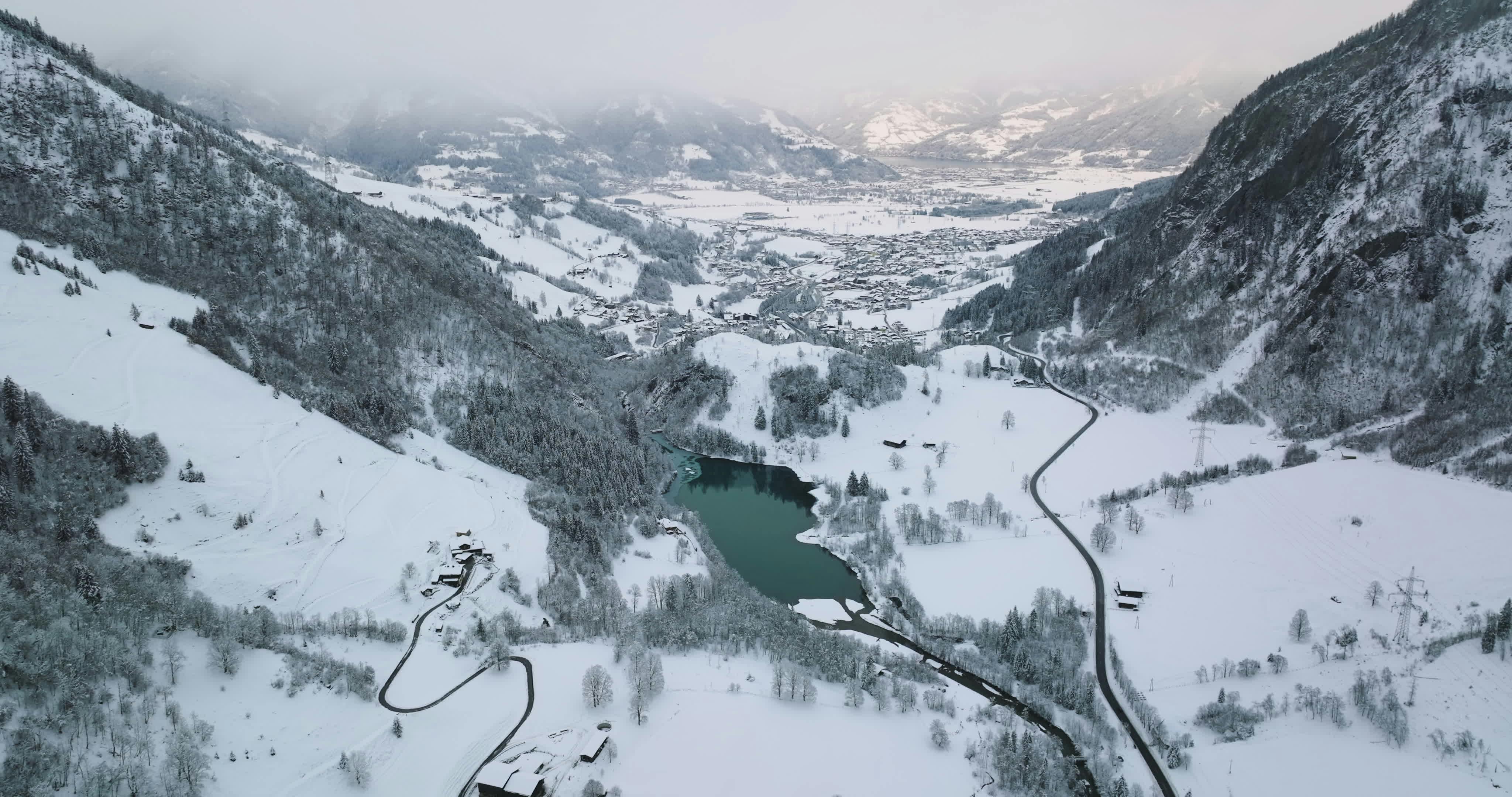 Discover winter-lake-aerials, a story-driven footage | Artlist