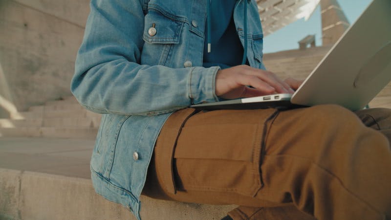 Jacket, Steps, Laptop, Typing by BublikHaus – Stock Footage | Artlist